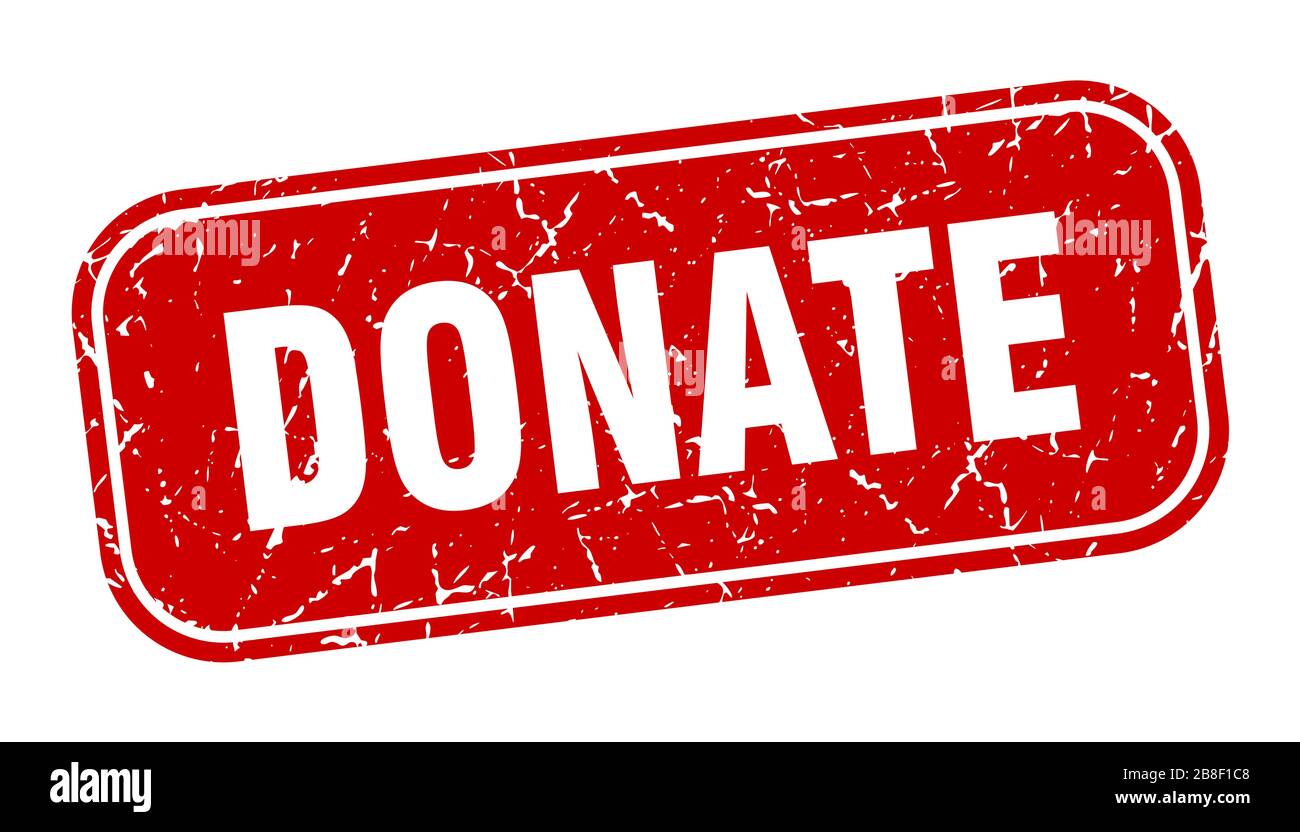 donate stamp. donate square grungy red sign Stock Vector Image & Art ...