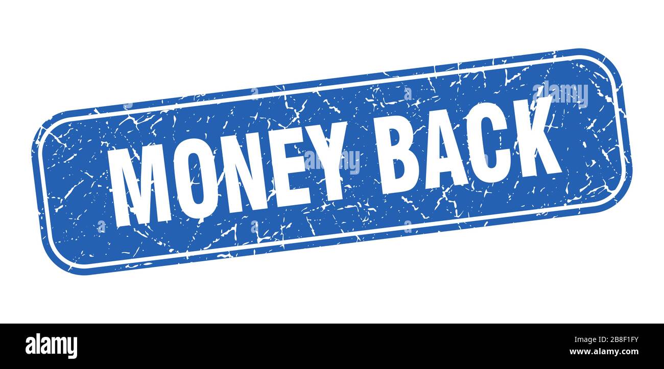 money back stamp. money back square grungy blue sign Stock Vector Image ...