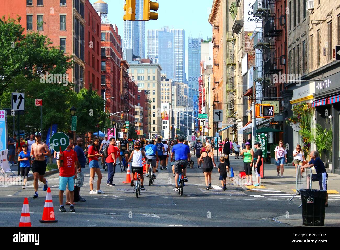 Crowds of runners, cyclists, and pedestrians enjoy retaking Lafayette ...