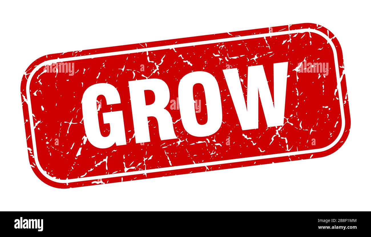 grow stamp. grow square grungy red sign Stock Vector Image & Art - Alamy