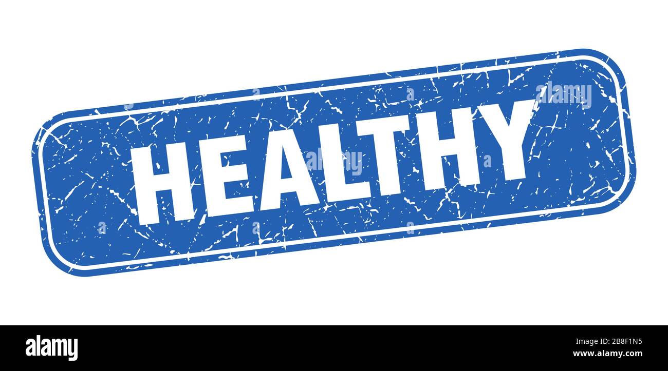 healthy stamp. healthy square grungy blue sign Stock Vector Image & Art ...