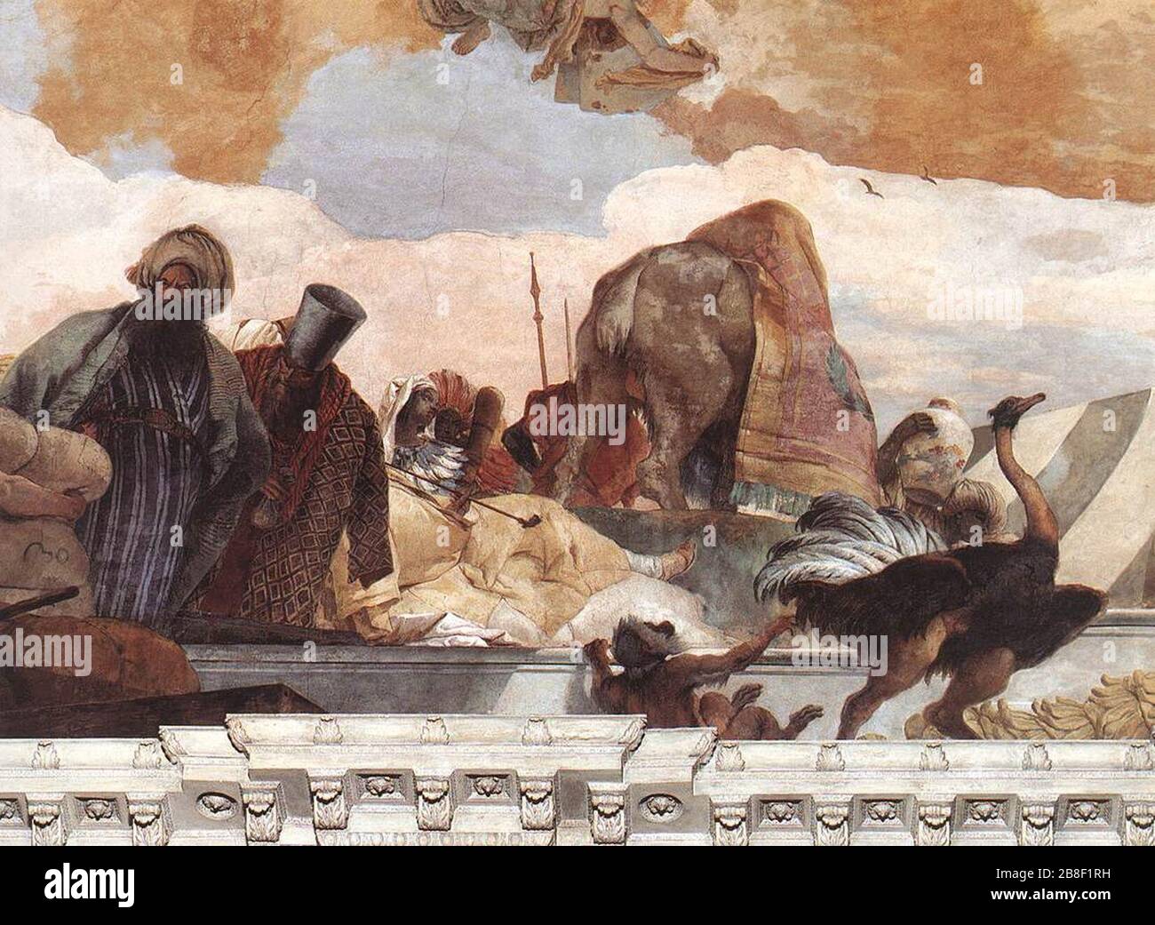 Giovanni Battista Tiepolo - Apollo and the Continents (Africa, left ...