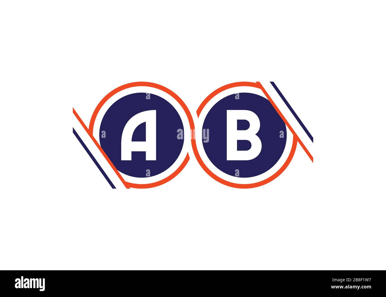 A B, AB Initial Letter Logo design vector template, Graphic Alphabet ...