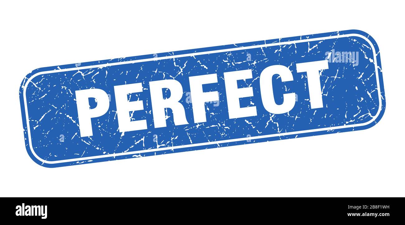 perfect stamp. perfect square grungy blue sign Stock Vector Image & Art ...