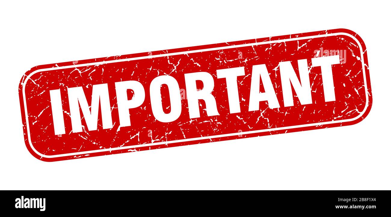 important stamp. important square grungy red sign Stock Vector Image ...