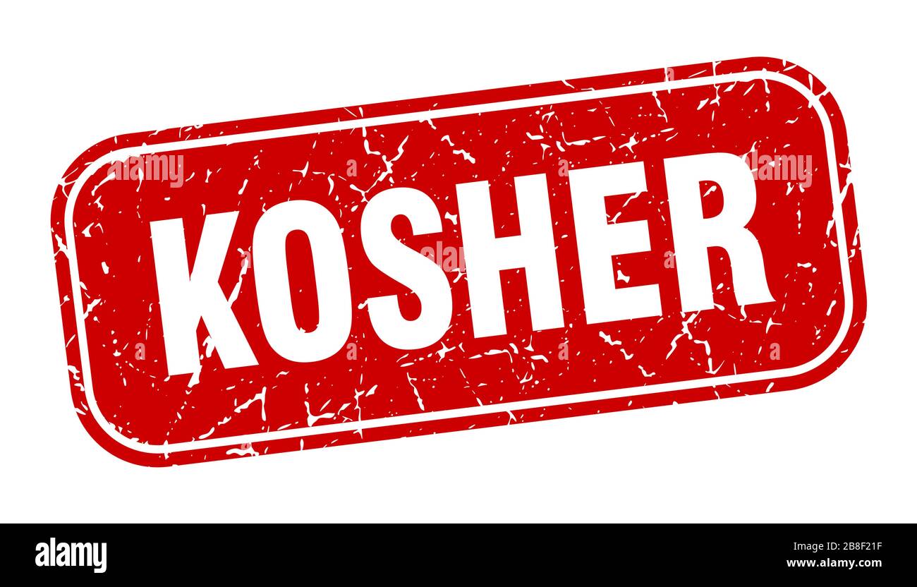 kosher stamp. kosher square grungy red sign Stock Vector Image & Art ...