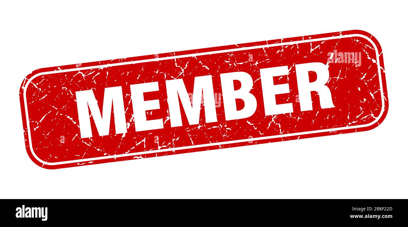 member stamp. member square grungy red sign Stock Vector Image & Art ...