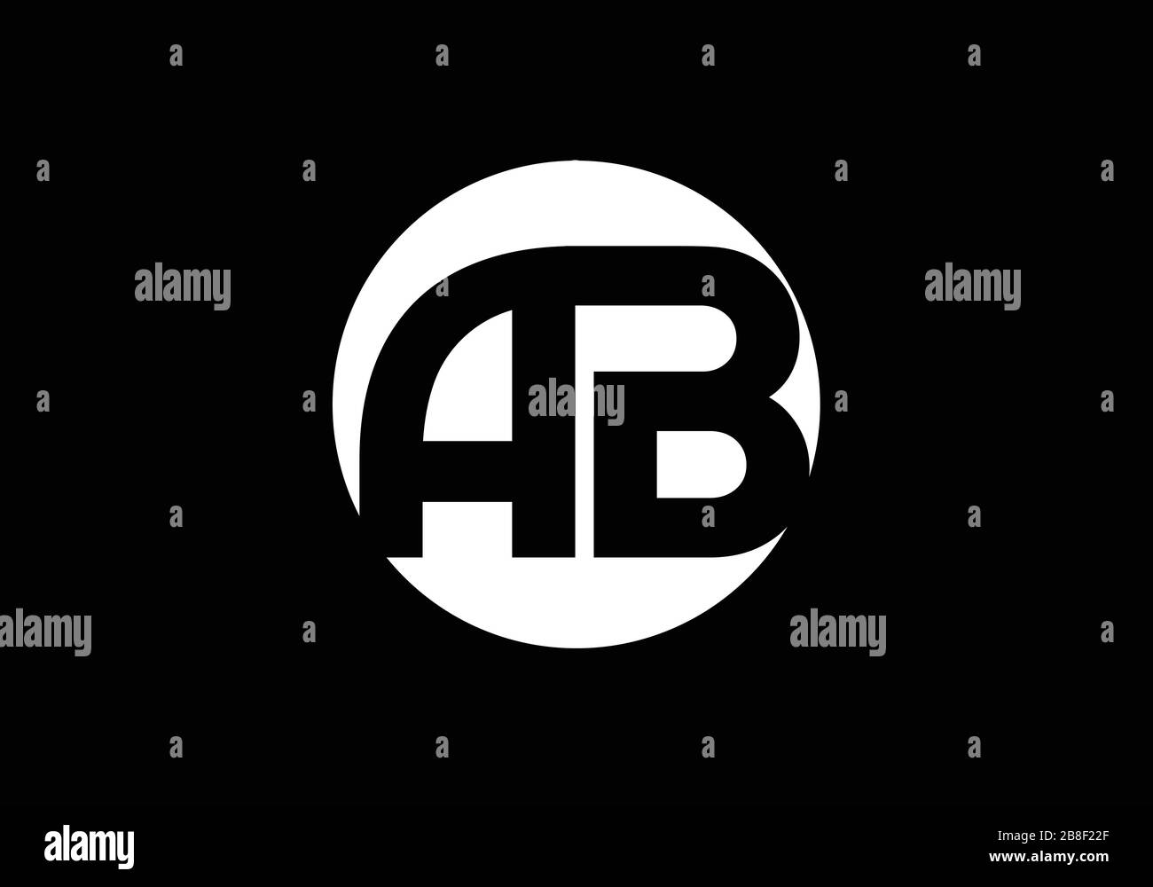 A B, AB Initial Letter Logo design vector template, Graphic Alphabet ...