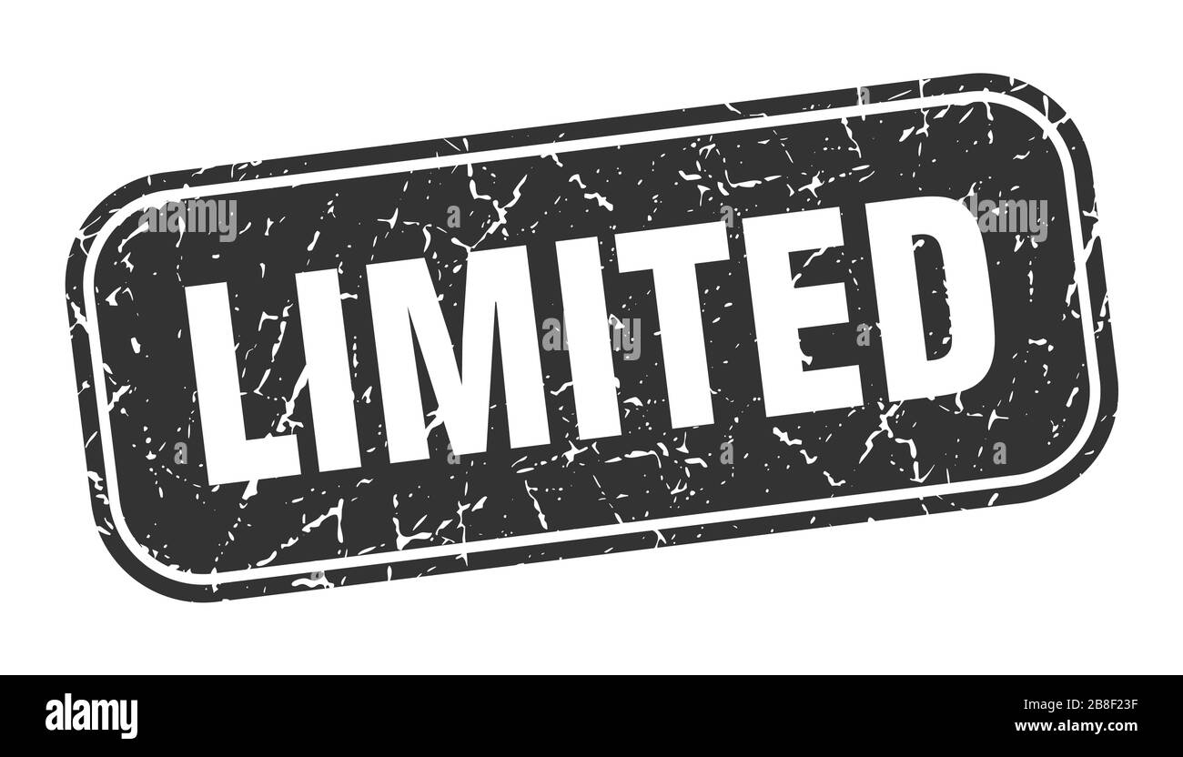 limited stamp. limited square grungy black sign Stock Vector Image ...