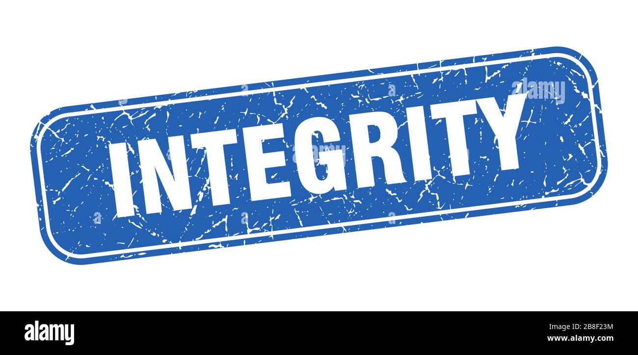 integrity stamp. integrity square grungy blue sign Stock Vector Image ...