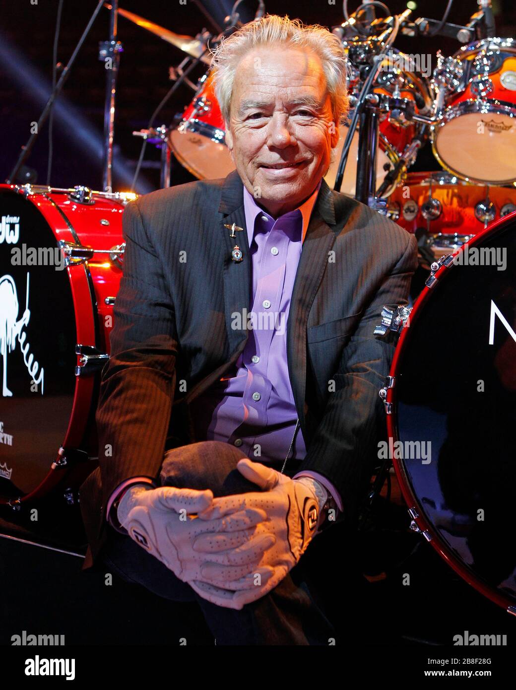 Drummer Nigel Olsson does a pre show photo shoot before he performs ...