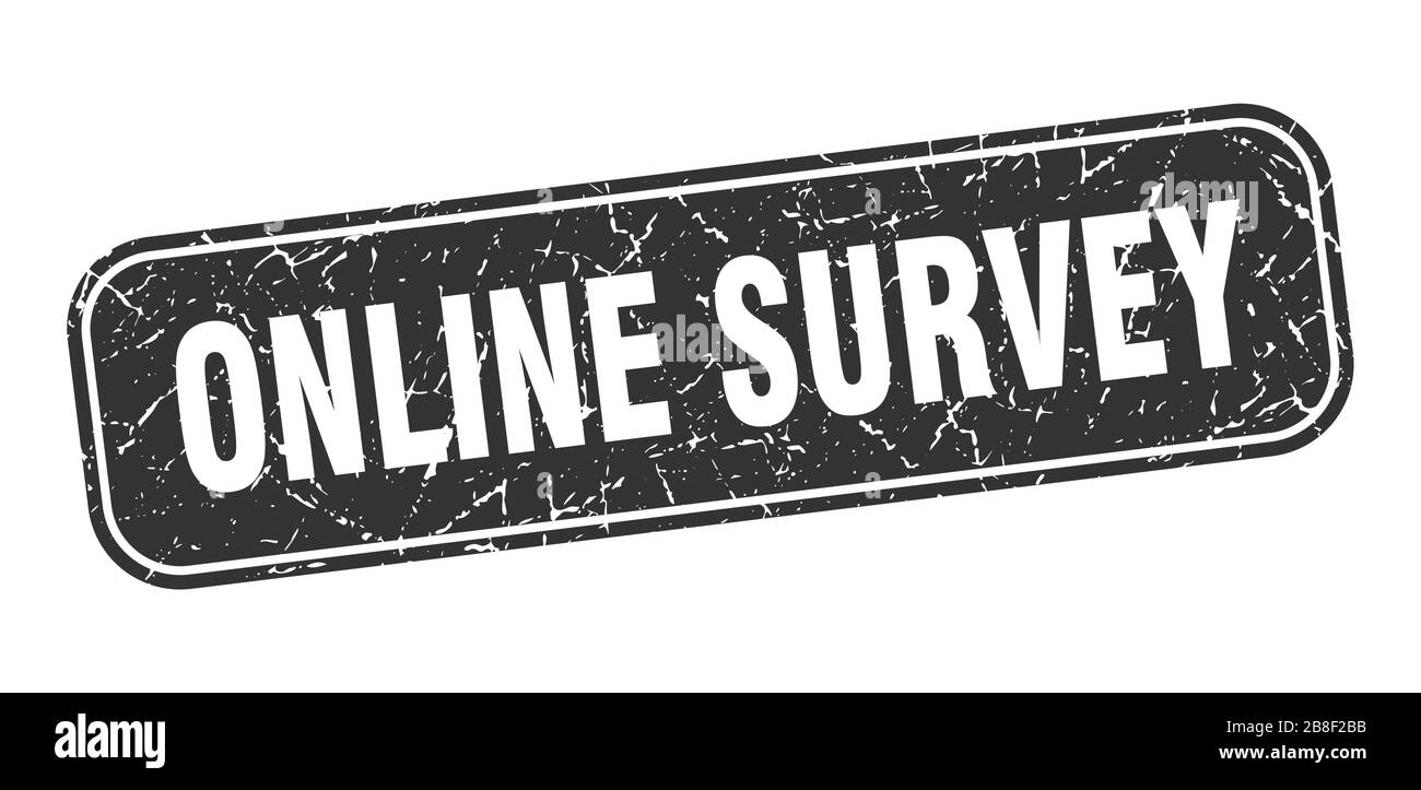 online survey stamp. online survey square grungy black sign Stock Vector Image & Art - Alamy