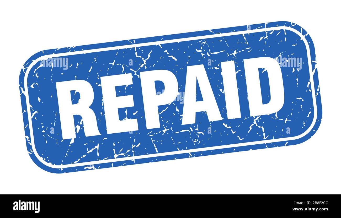 repaid stamp. repaid square grungy blue sign Stock Vector Image & Art ...