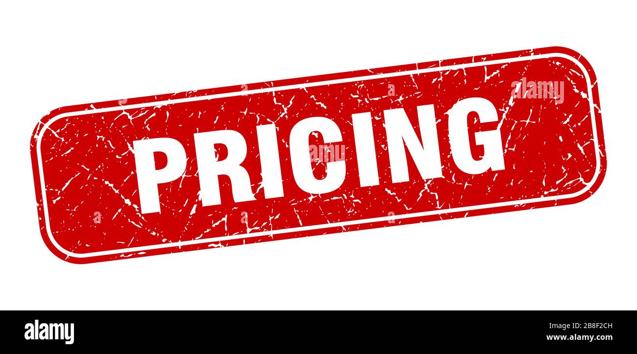 pricing stamp. pricing square grungy red sign Stock Vector Image & Art ...
