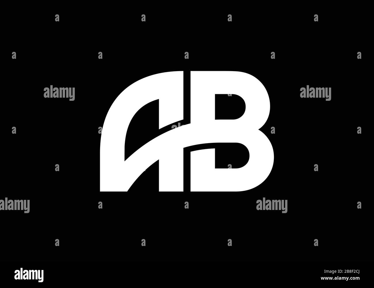 A B, AB Initial Letter Logo design vector template, Graphic Alphabet ...