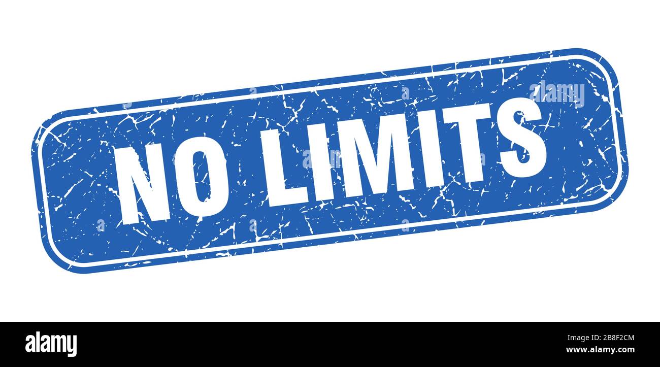 no limits stamp. no limits square grungy blue sign Stock Vector Image ...