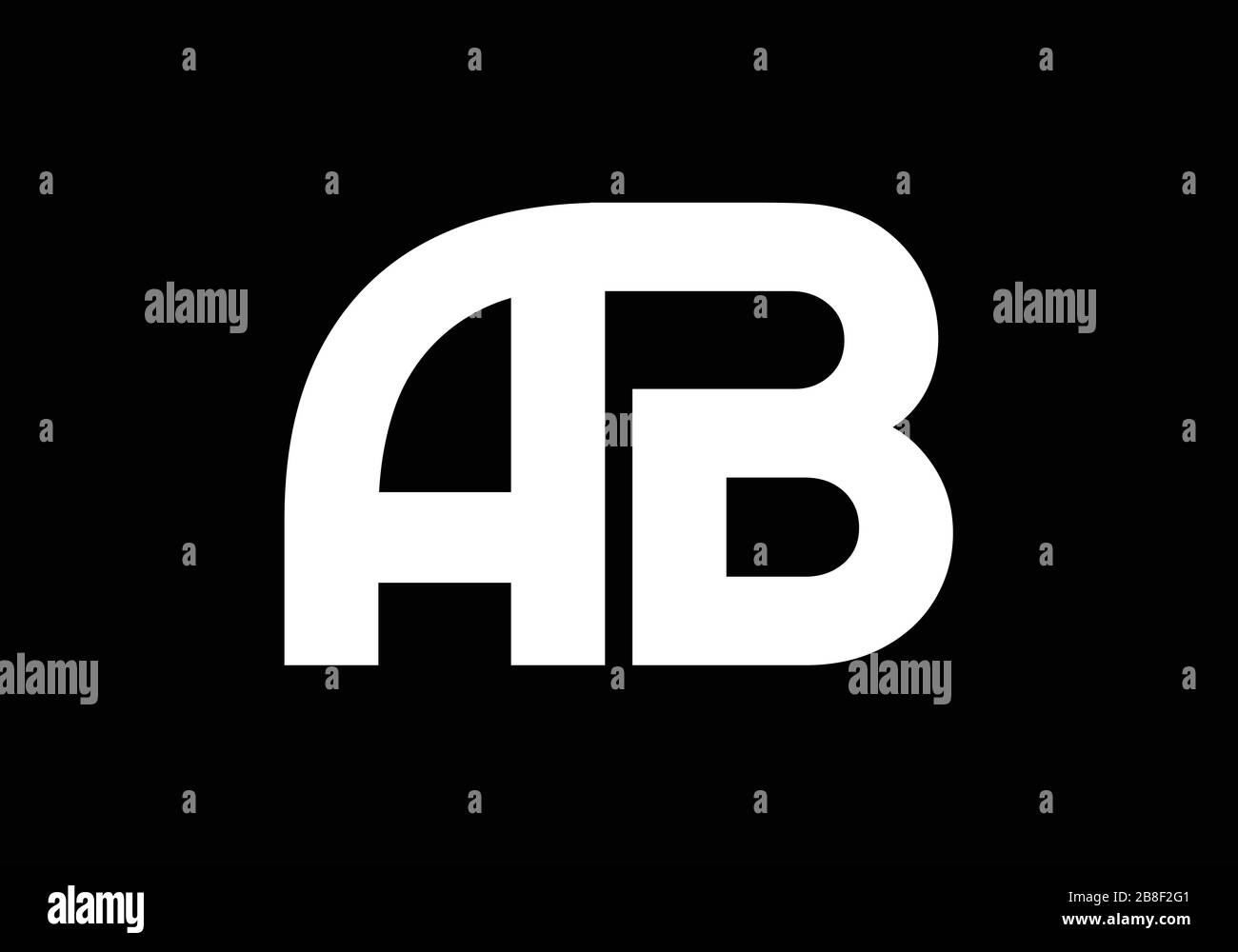 A B, AB Initial Letter Logo design vector template, Graphic Alphabet ...