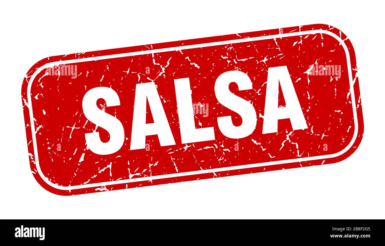 salsa stamp. salsa square grungy red sign Stock Vector Image & Art - Alamy