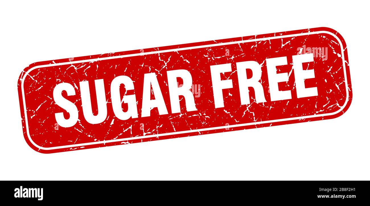 Sugar Free Stamp Sugar Free Square Grungy Red Sign Stock Vector Image 5951