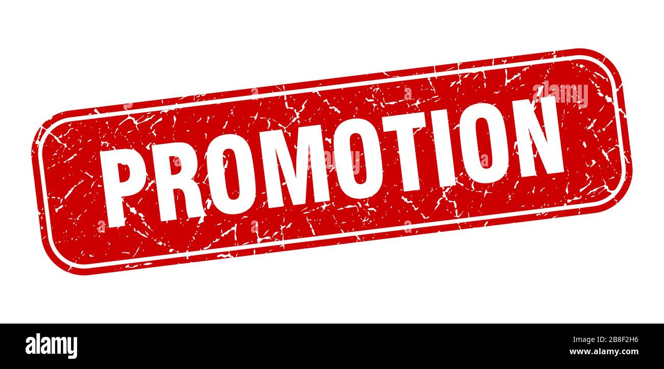 promotion stamp. promotion square grungy red sign Stock Vector Image ...