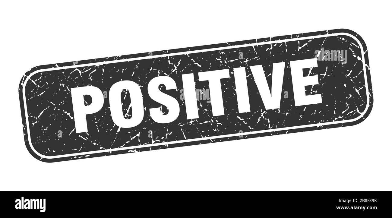 positive stamp. positive square grungy black sign Stock Vector Image ...