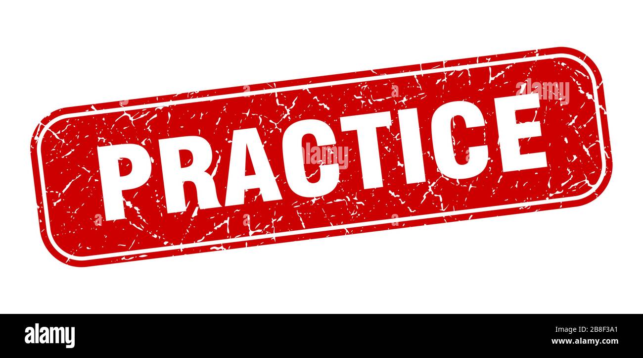 practice stamp. practice square grungy red sign Stock Vector Image ...