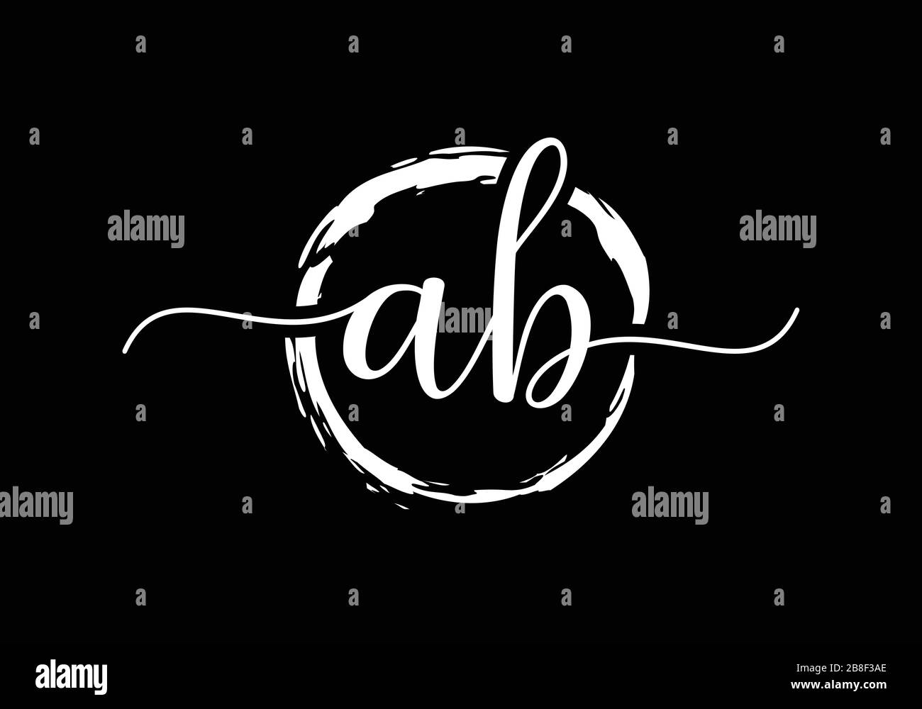 A B, AB Initial Letter Logo design vector template, Graphic Alphabet ...