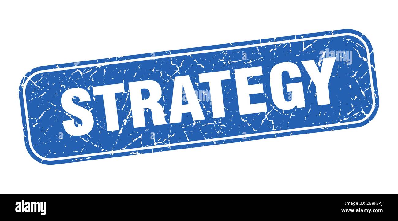 strategy stamp. strategy square grungy blue sign Stock Vector Image ...