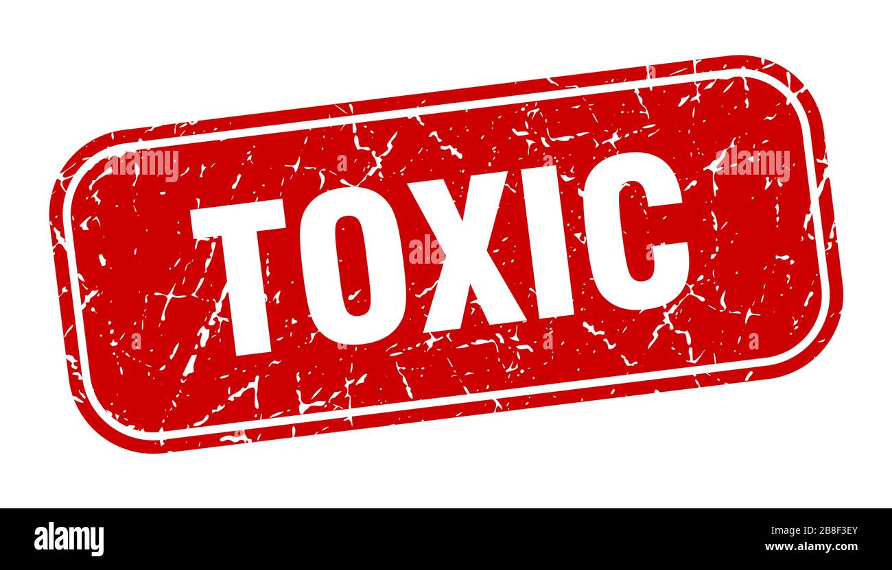 toxic stamp. toxic square grungy red sign Stock Vector Image & Art - Alamy