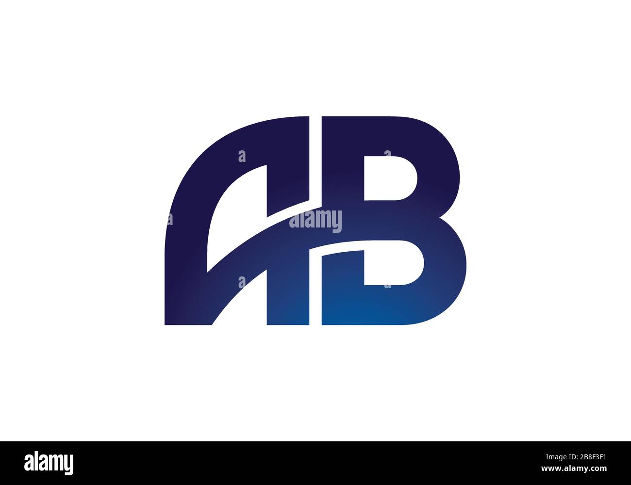 A B, AB Initial Letter Logo design vector template, Graphic Alphabet ...
