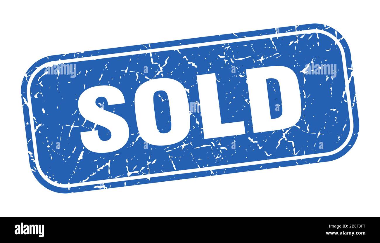 sold stamp. sold square grungy blue sign Stock Vector Image & Art - Alamy