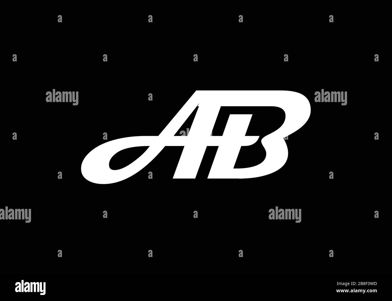 A B, AB Initial Letter Logo design vector template, Graphic Alphabet ...
