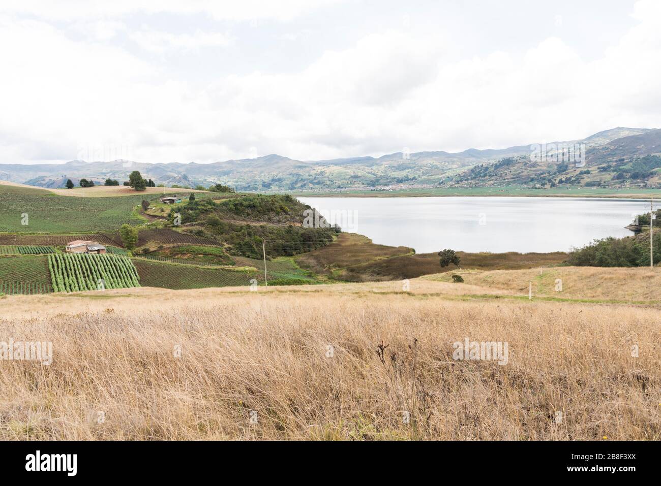 Aquitania, Boyaca / Colombia; April 8, 2018: Rural Andean landscape ...