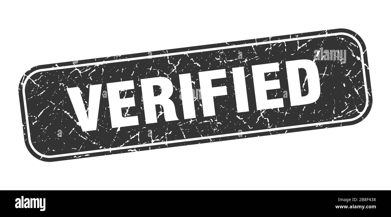 Verified grungy stamp Black and White Stock Photos & Images - Alamy