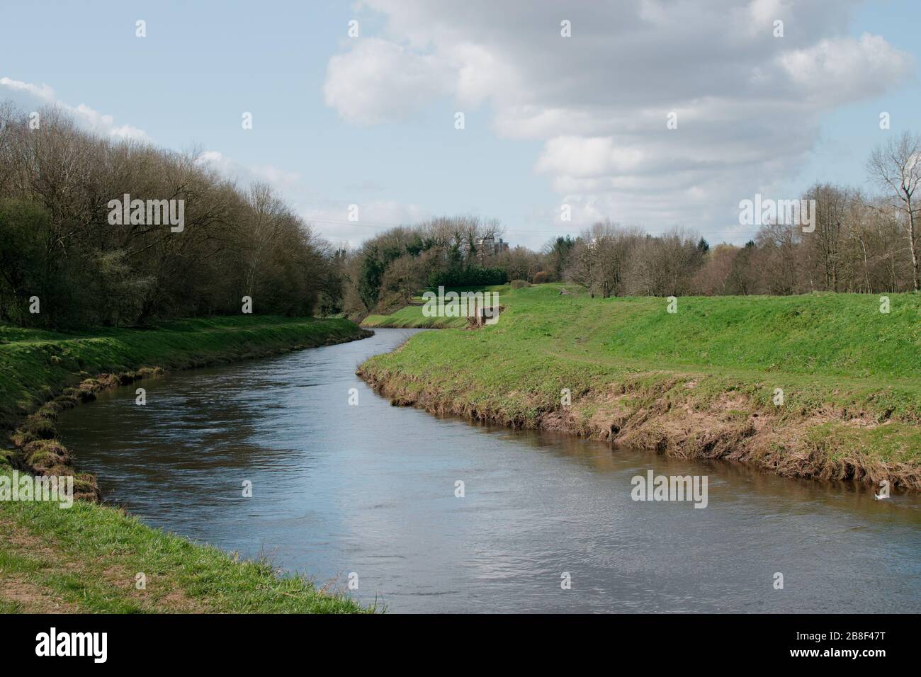 The River Mersey at Millgate Fields, Didsbury, Manchester, UK Stock ...