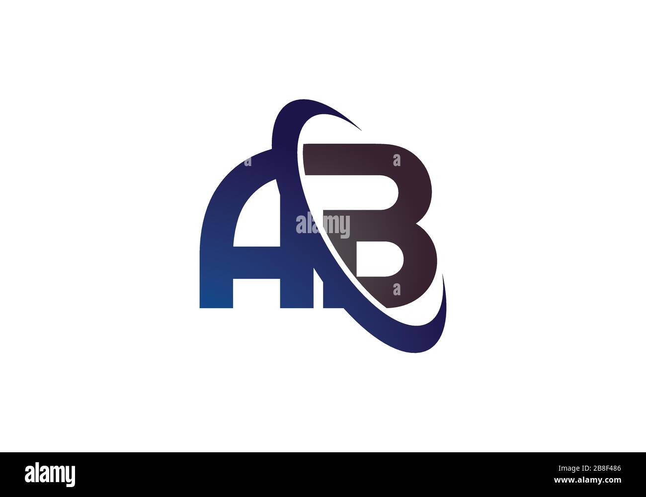 A B, AB Initial Letter Logo design vector template, Graphic Alphabet ...