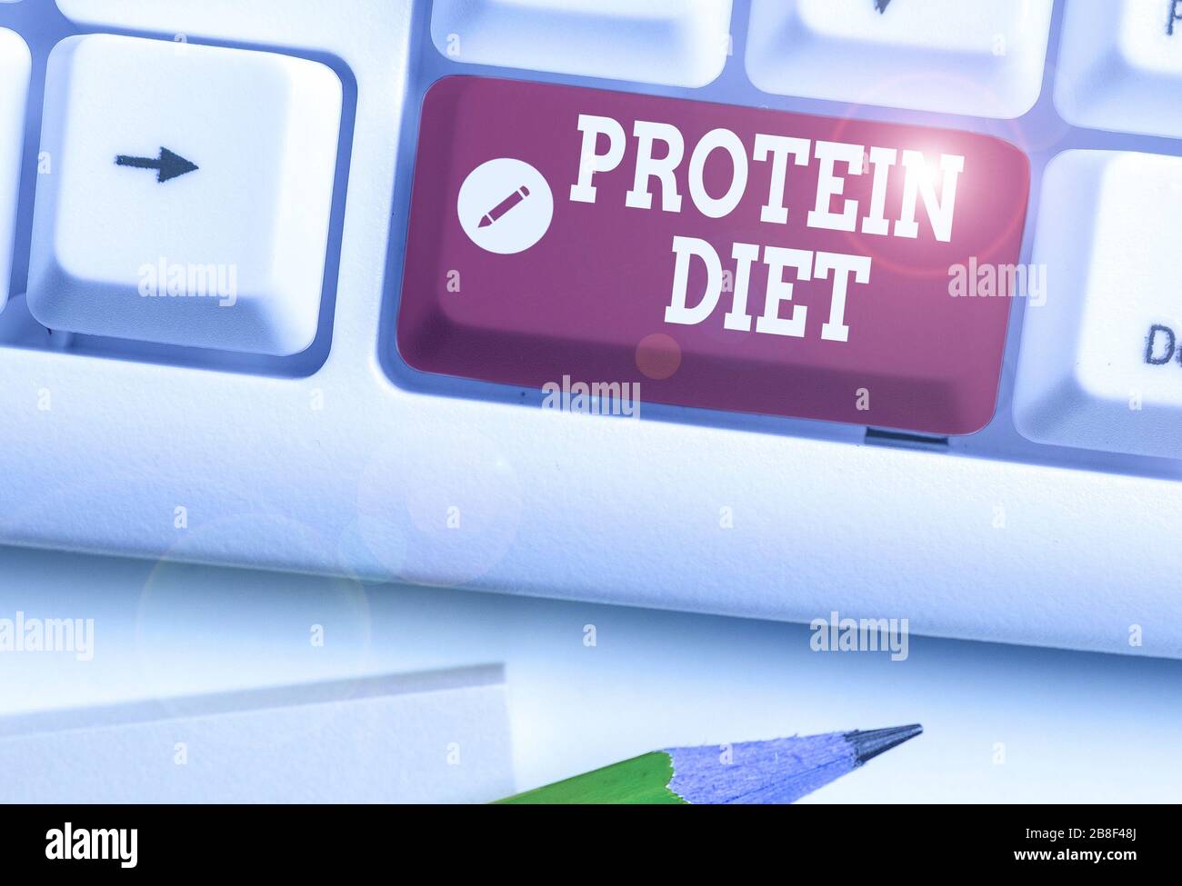 Text sign showing Protein Diet. Business photo text low in fat or ...