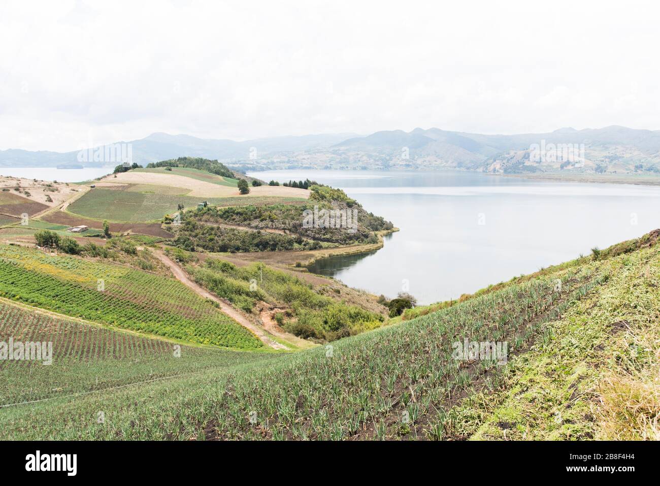 Aquitania, Boyaca / Colombia; April 8, 2018: Rural Andean landscape ...
