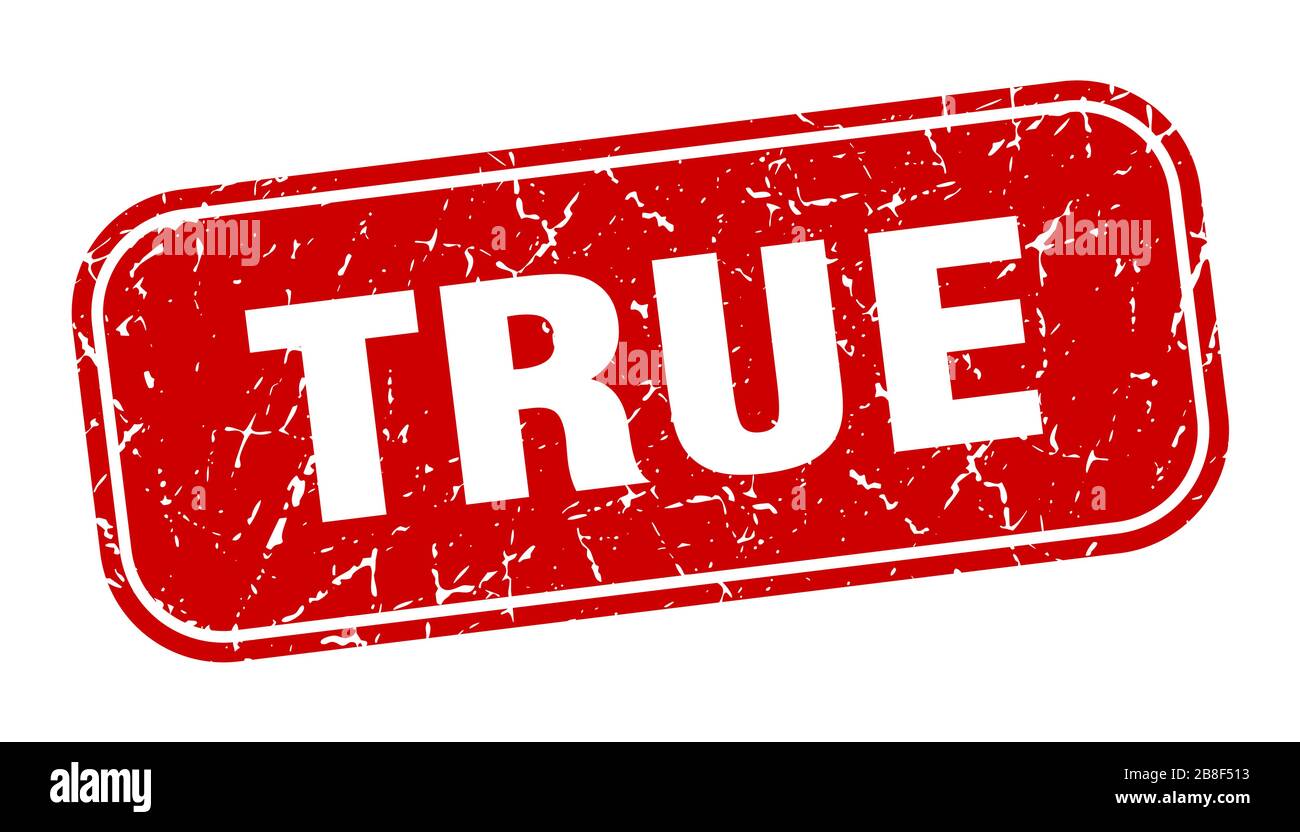 true stamp. true square grungy red sign Stock Vector Image & Art - Alamy