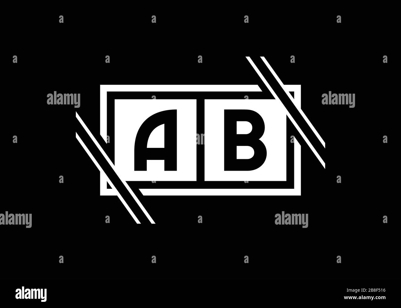 A B, AB Initial Letter Logo design vector template, Graphic Alphabet ...