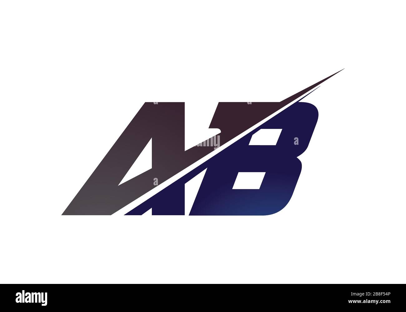A B, AB Initial Letter Logo design vector template, Graphic Alphabet ...