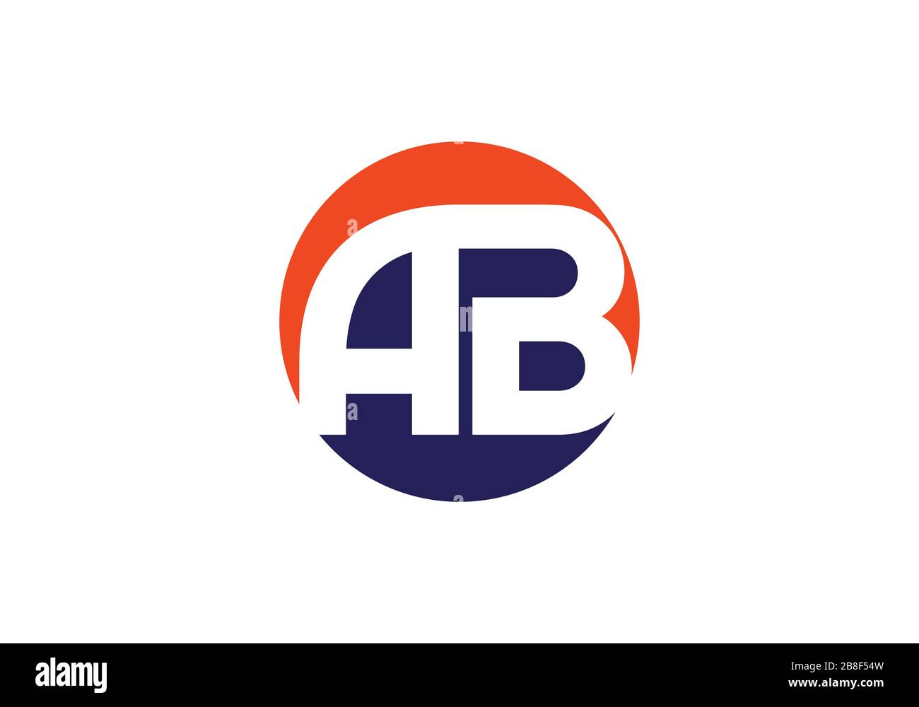 A B, AB Initial Letter Logo design vector template, Graphic Alphabet ...