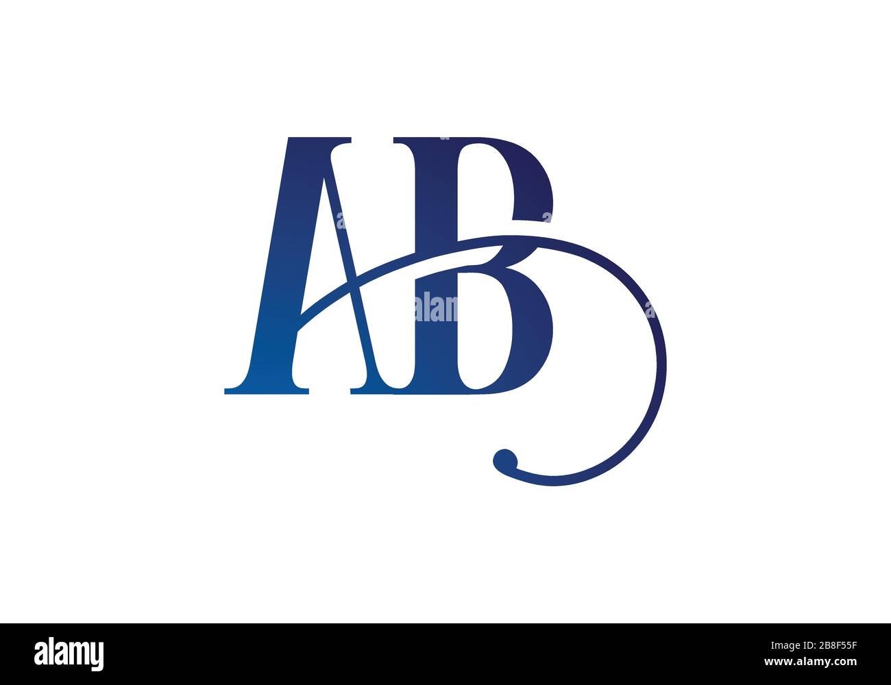 Ab letter round logo hi-res stock photography and images - Alamy