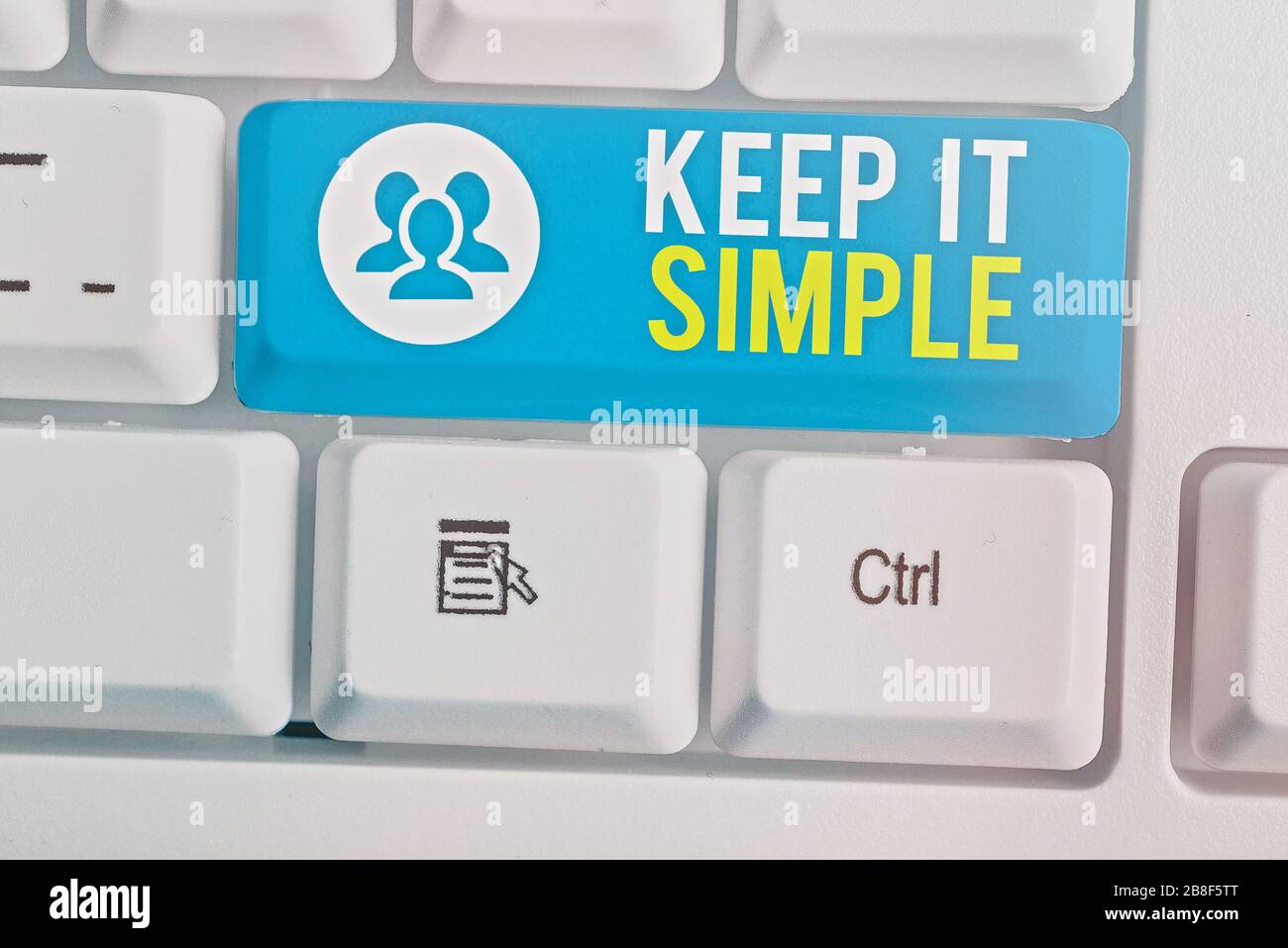 Text sign showing Keep It Simple. Business photo showcasing ask ...