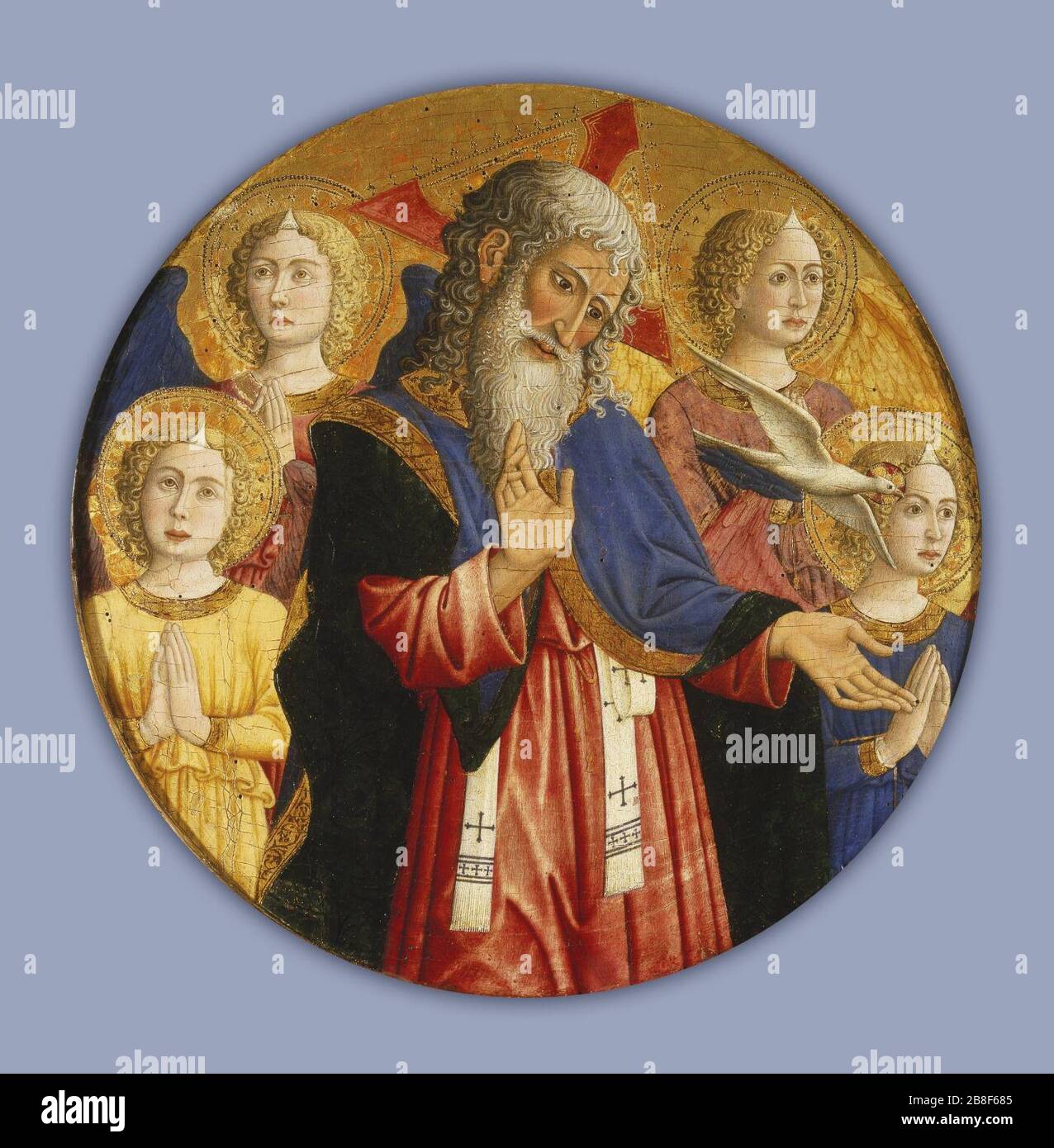 Giovanni Francesco da Rimini - God the Father with Four Angels and the ...