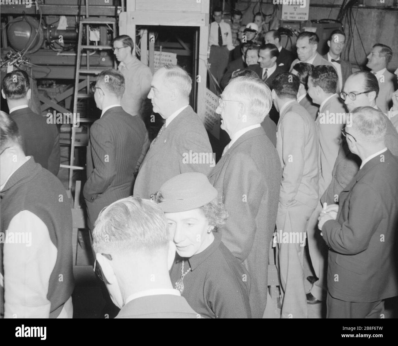Giovanni Gronchi, Italy's President touring the Bevatron. Robert Gordon ...