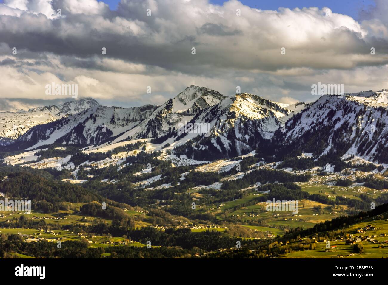 Landscape view of the Alps mountain range Stock Photo - Alamy
