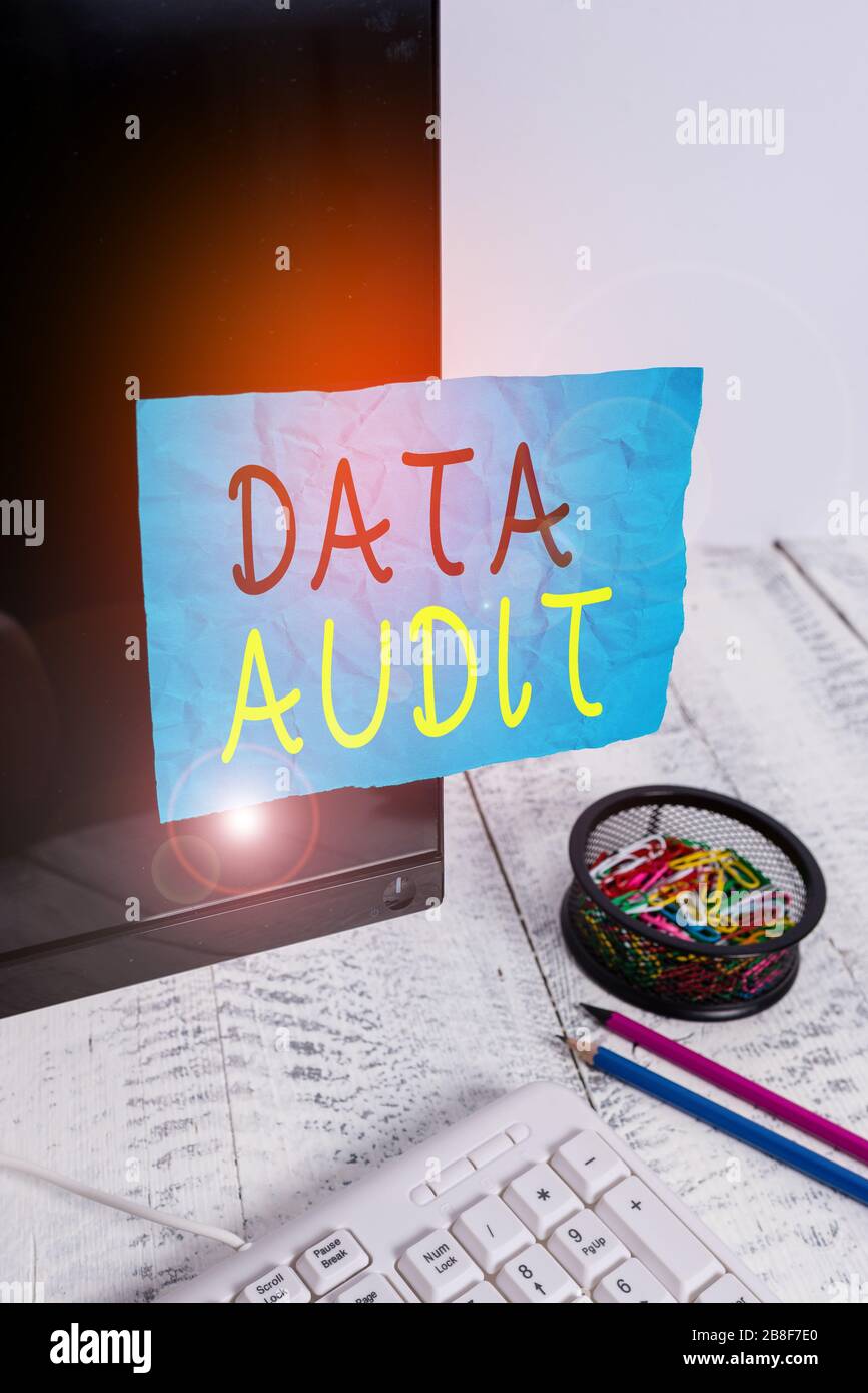Conceptual hand writing showing Data Audit. Concept meaning auditing of ...