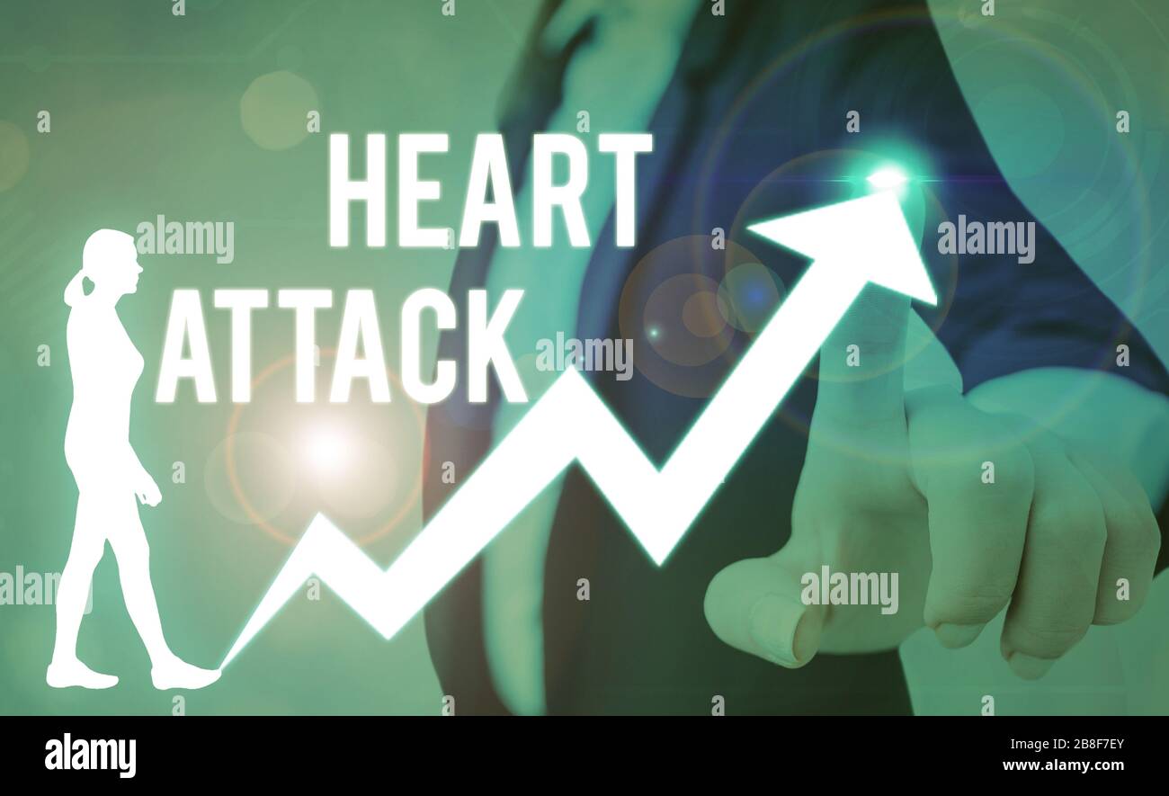 Handwriting text writing Heart Attack. Conceptual photo sudden ...