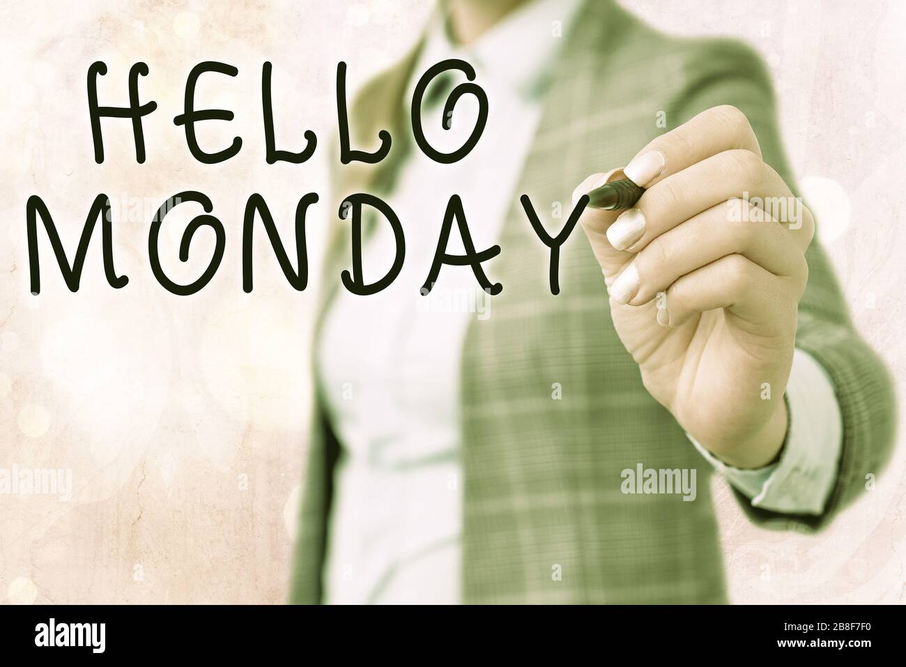 Word writing text Hello Monday. Business photo showcasing greetings or ...